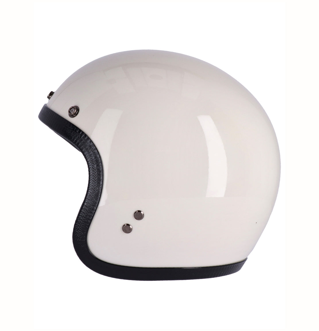13 And A Half - Skull Bucket Helmet - Vintage White – Idle Torque