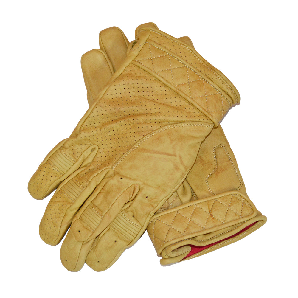 Short Bobber gloves - Waxed Tan - Idle Torque