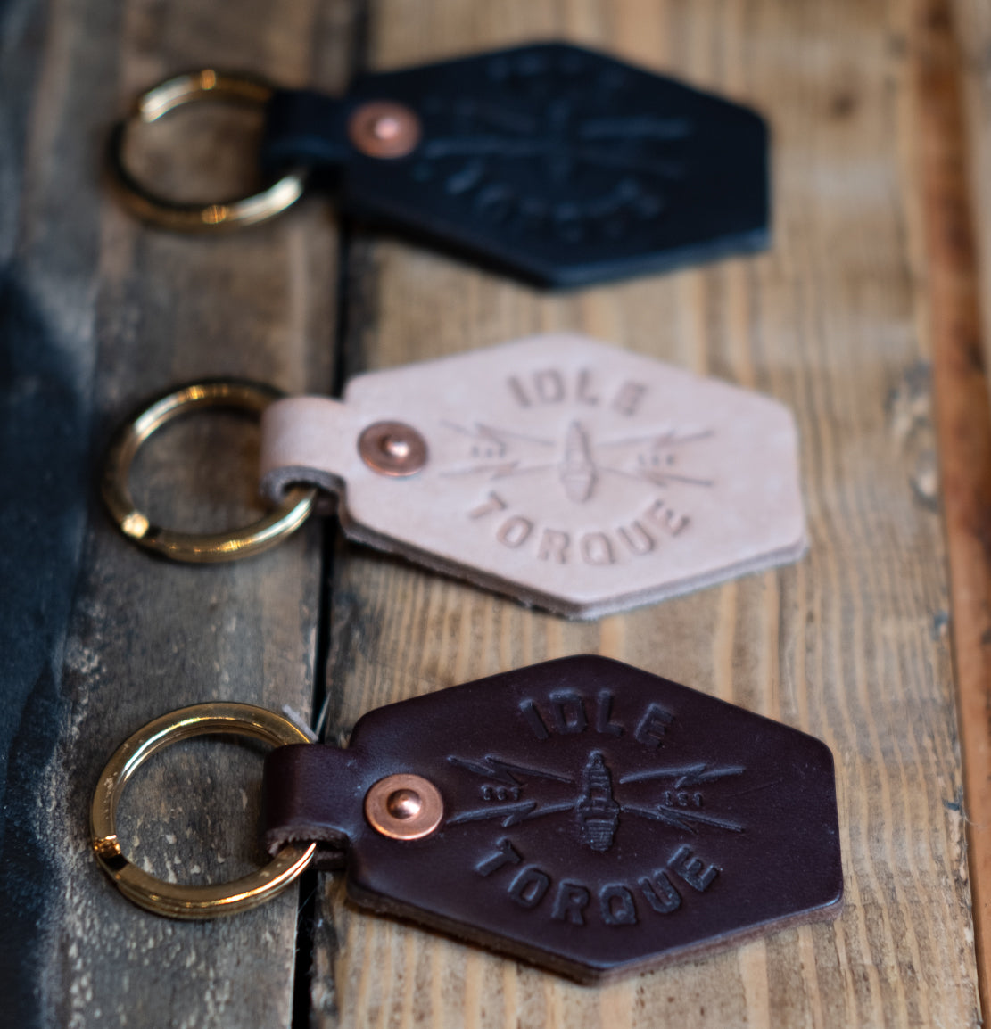 Leather Key Ring - Idle Torque