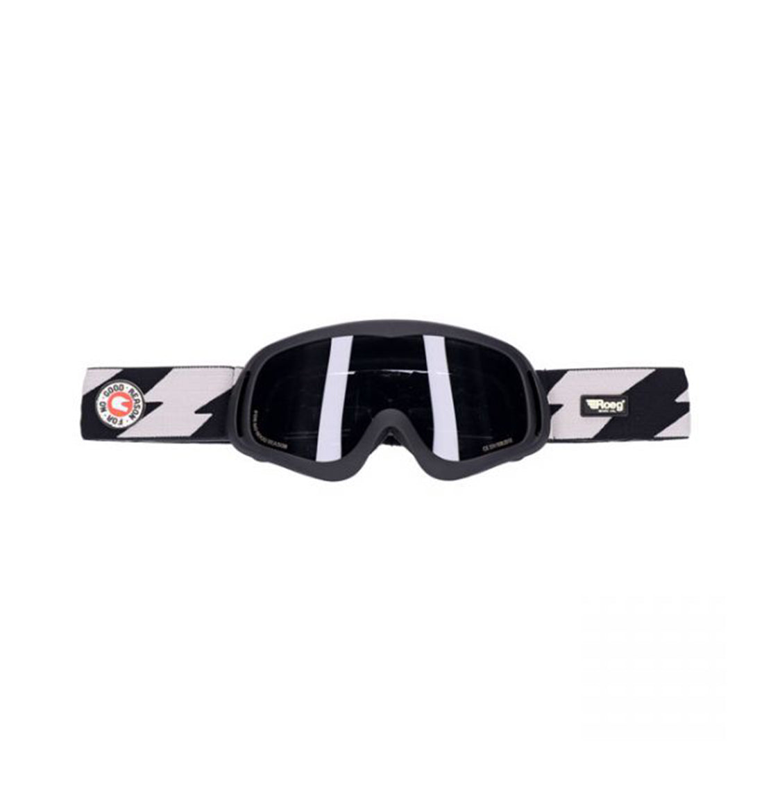 Peruna Lightning Goggle - Bolts Off White / Black - Idle Torque